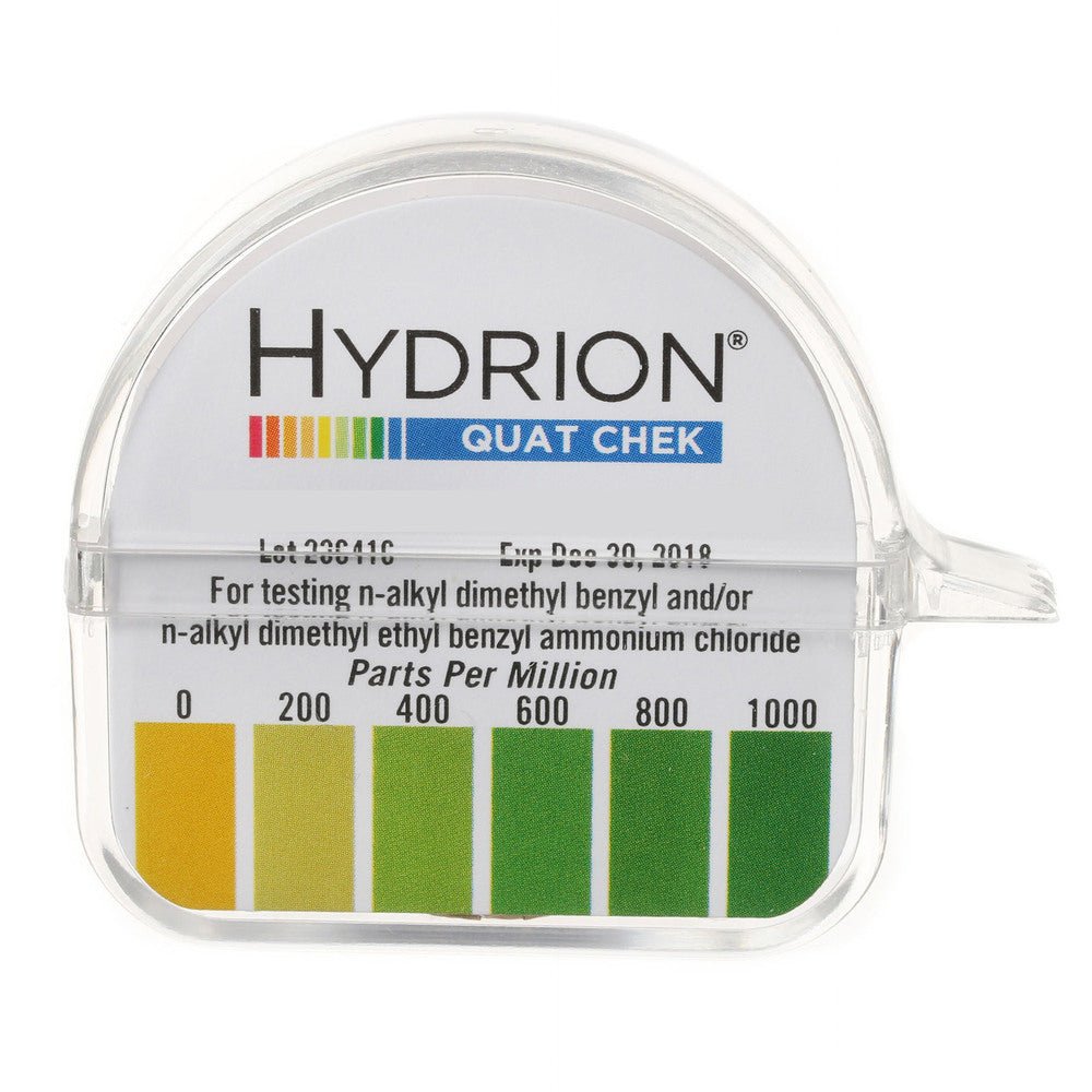 Quat Chek 0-1000ppm High-Range Sanitizer / Disinfectant Test Kit (4 pa ...