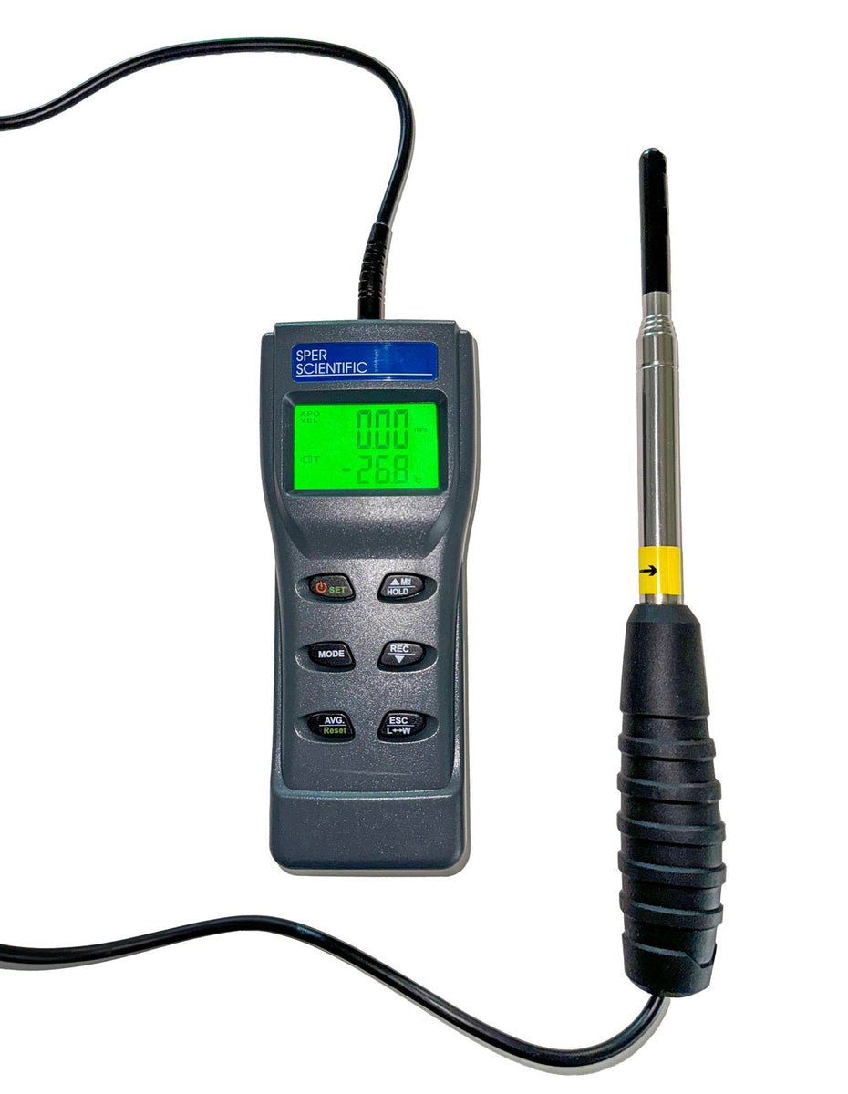 Handheld Vane Anemometer With Telescopic Probe, CFM CMM Air Flow Meter ...