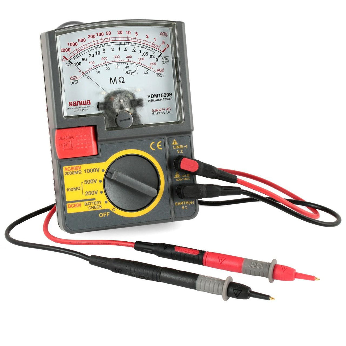 Sanwa PDM1529S | 1000V / 500V / 250V Analog Insulation Tester ...